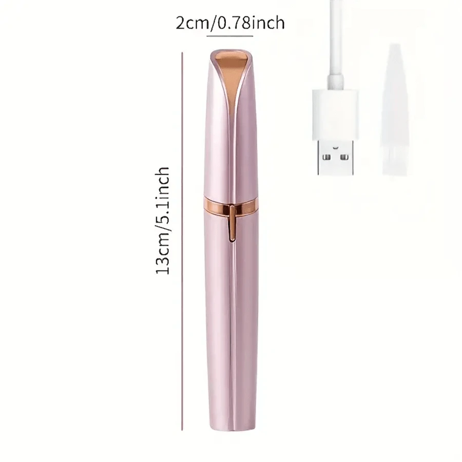 1pc ABS Portable Electric Eyebrow Trimmer, Suitable For Lip, Nose, And ...