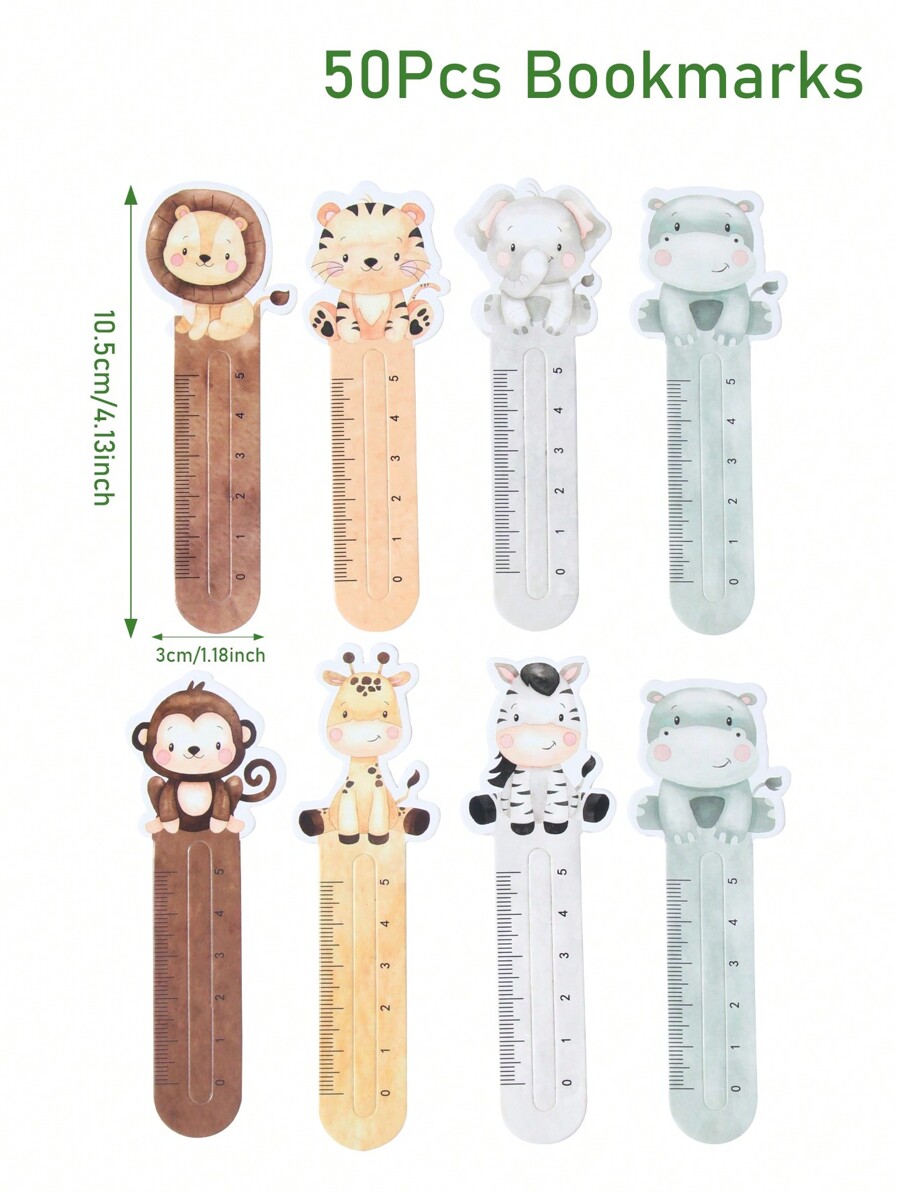 50Sheets/Set Paper Animal Card Label Bookmark Cards, Creative Drawing ...