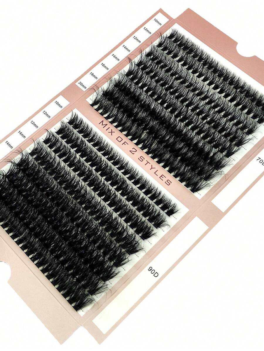 16Rows Individual Lash Clusters DIY Eyelash Extensions 320 PCS 60p-80p ...