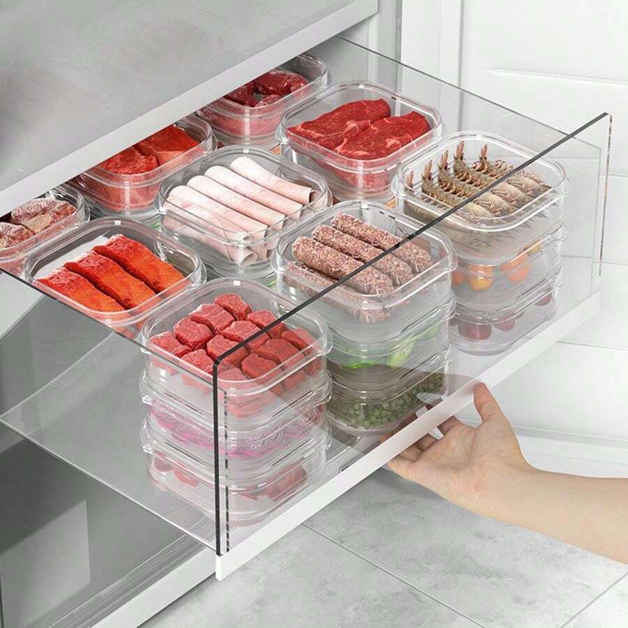 Caja de partición para carne congelada de refrigerador, contenedor de ...