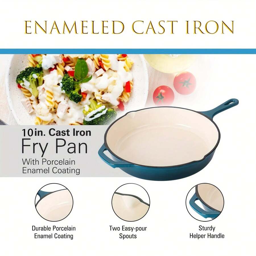 1pc/3pc Cast Iron Frying Pan Set Non-Stick Kitchen Skillet Set For ...