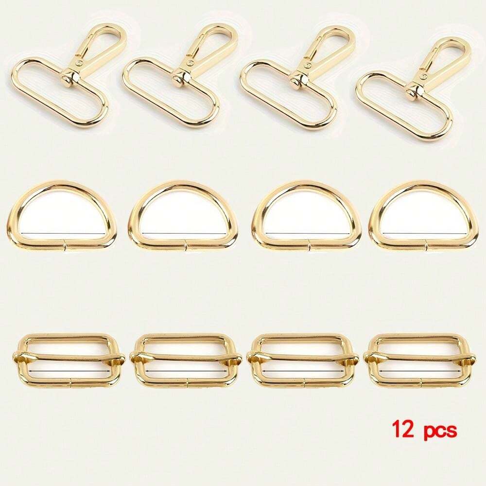 12pcs 3.8cm Inner Diameter Metal Keychain Bulk Rotating Snap Hook D ...