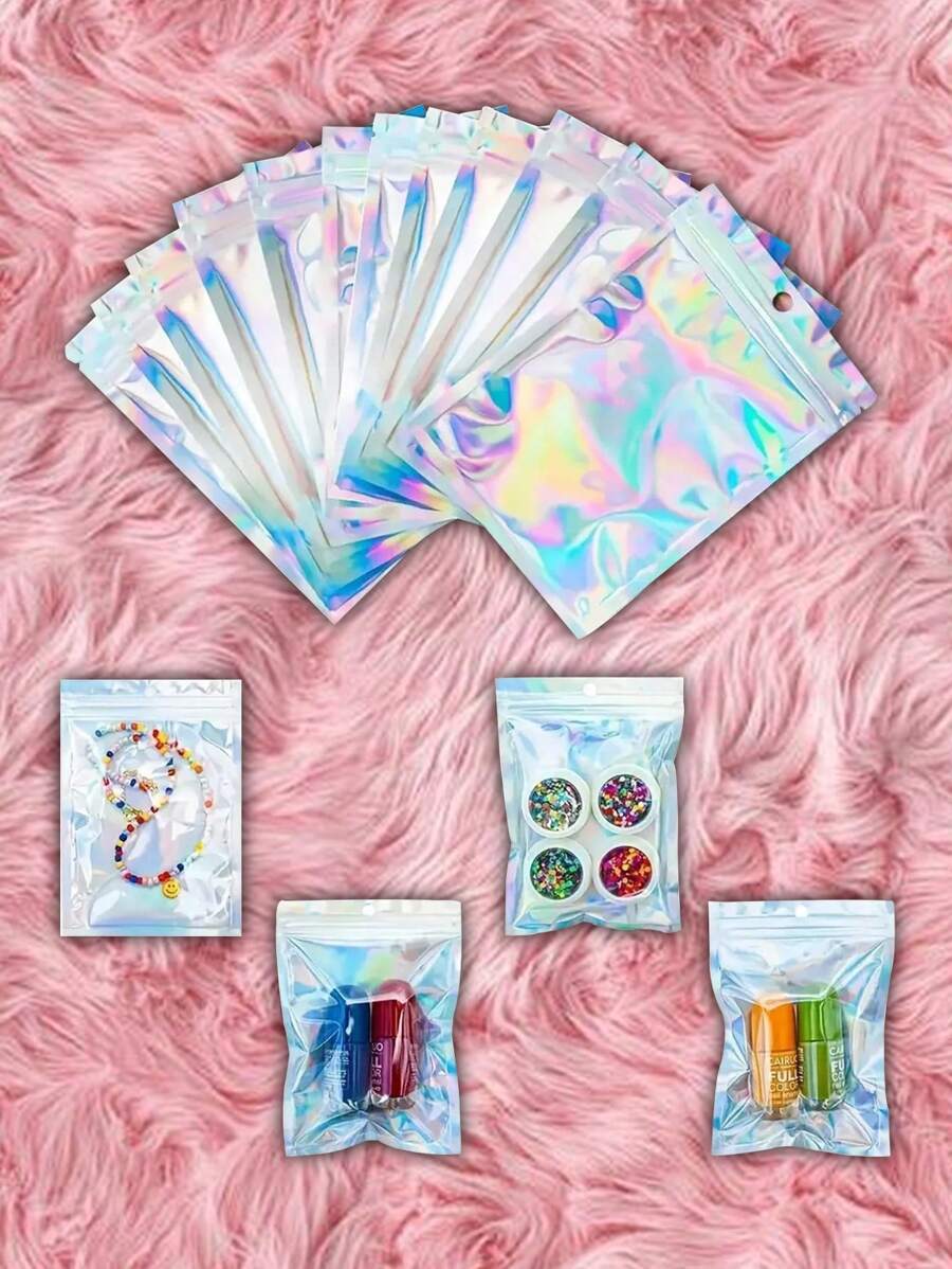 50pcs Reusable Gift Bags, Four Sizes Available, Laser Packaging Bags ...