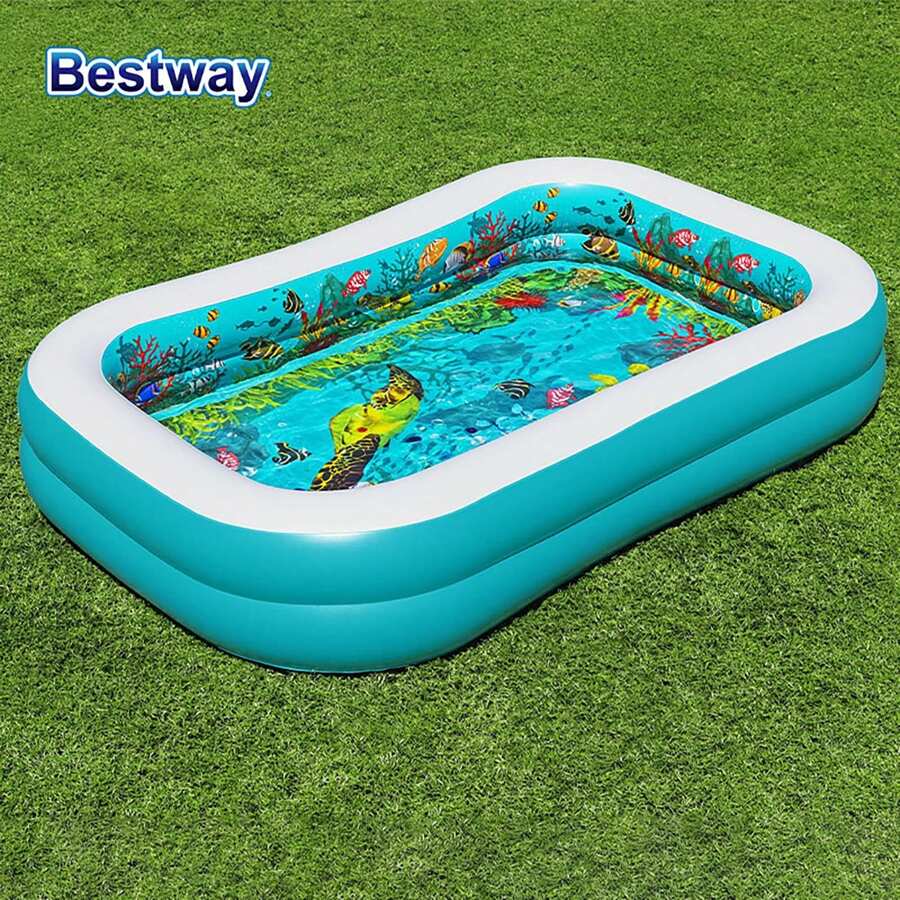 Bestway54177 Rectangular Inflatable Pool With 2 Pairs Of 3D Eyes ...