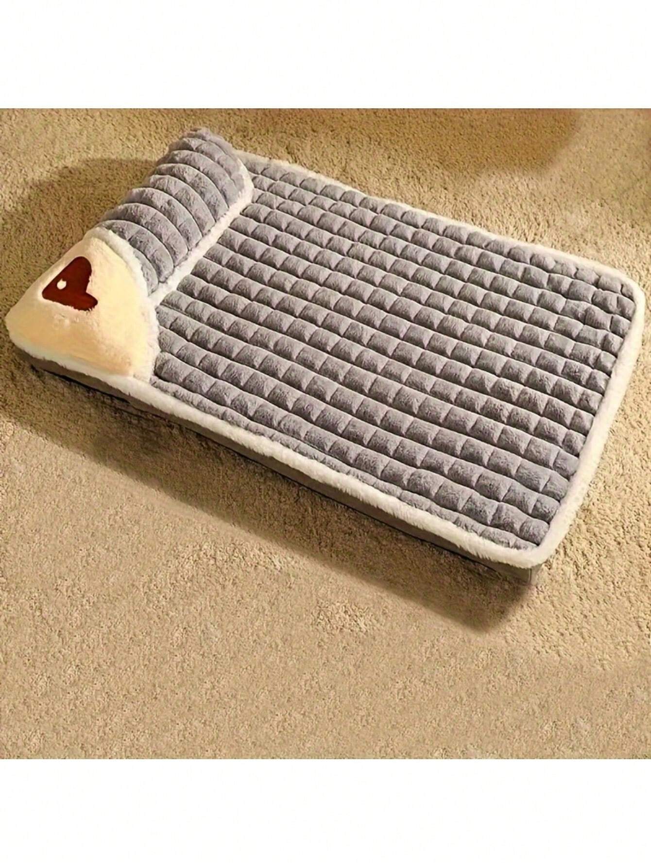 All-Season Plaid Dog Bed Mat - Removable & Washable, Bite-Resistant ...