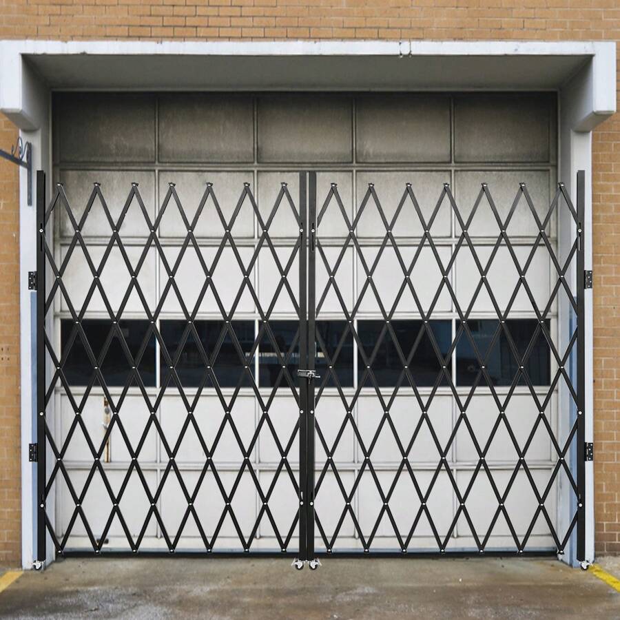 VEVOR Double Folding Security Gate 87" H X 150" W Folding Door Gate ...