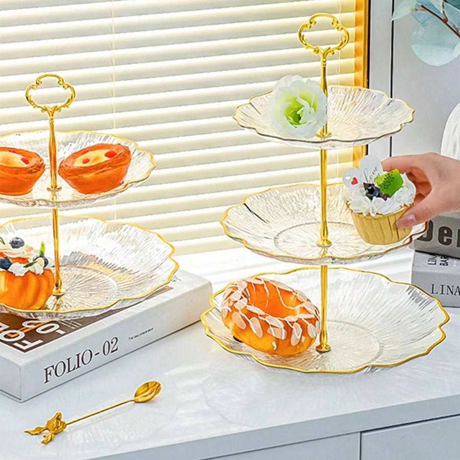 3-Tier Multi-Layer Cake & Fruit Stand | Elegant Living Room Dessert ...