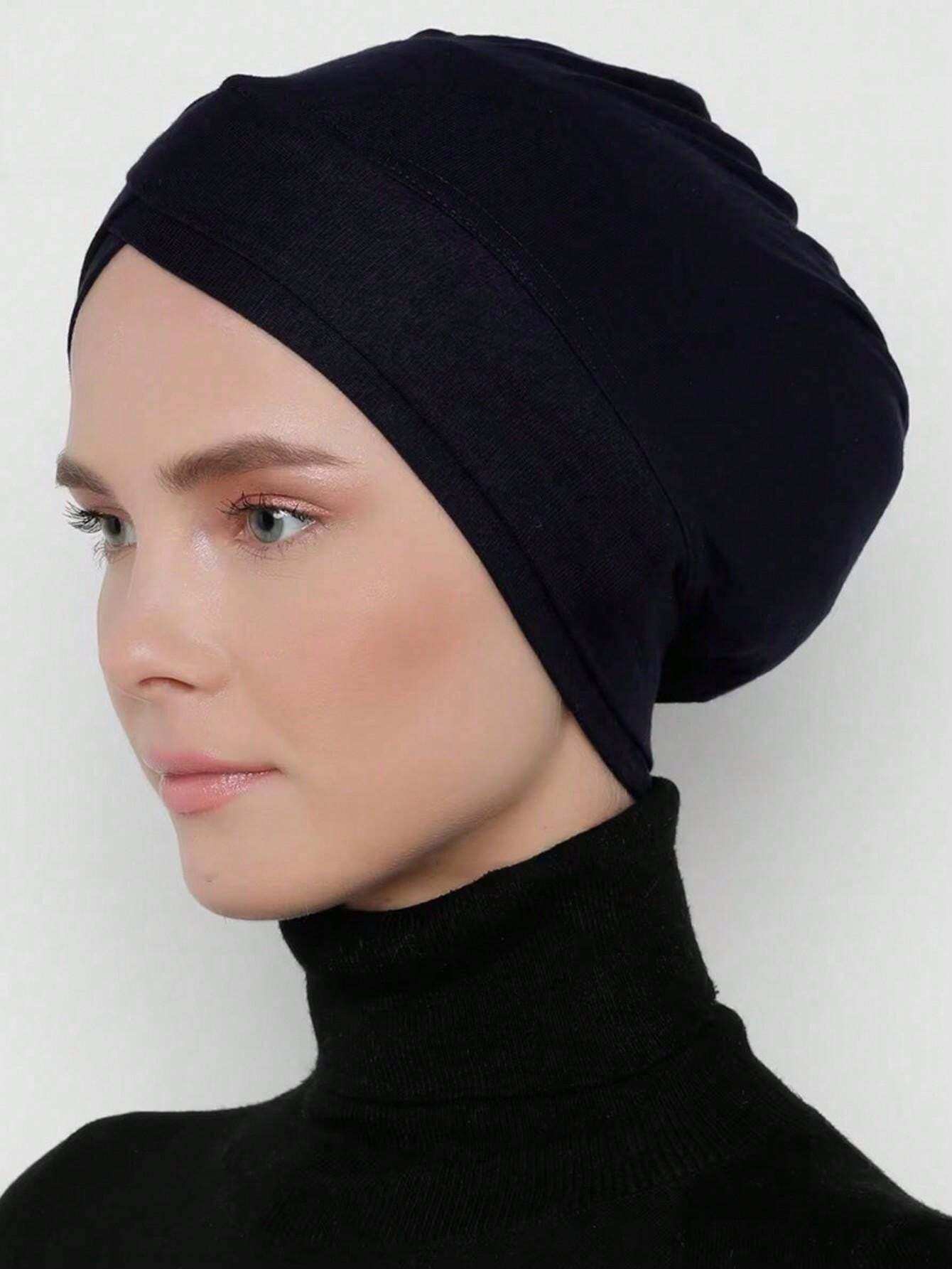 3pcs Value Pack Arab Muslim Solid Color Classic All-Match Hijab Cap ...