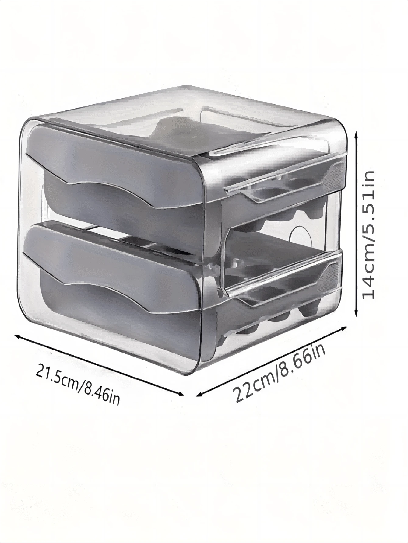 32-Grid 2-Layer Drawer-Type Egg Storage Box For Home Use, Refrigerator ...