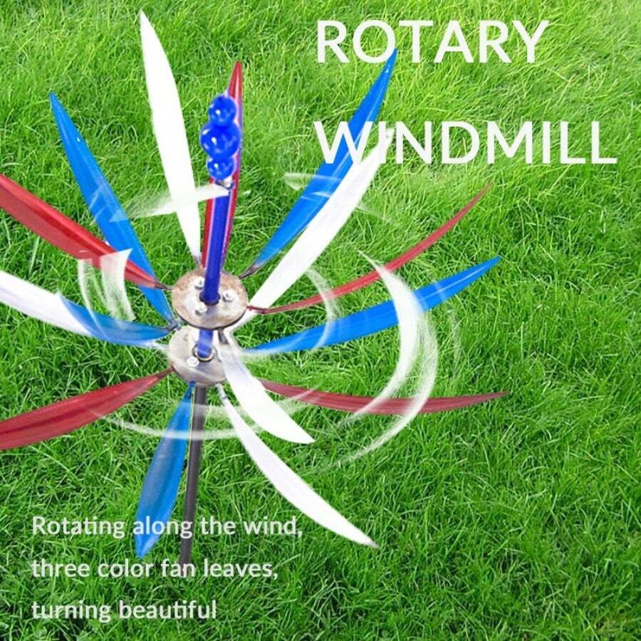 Solar Yard Garden Wind Spinner - Kinetic Outdoor Metal Wind Spinners ...