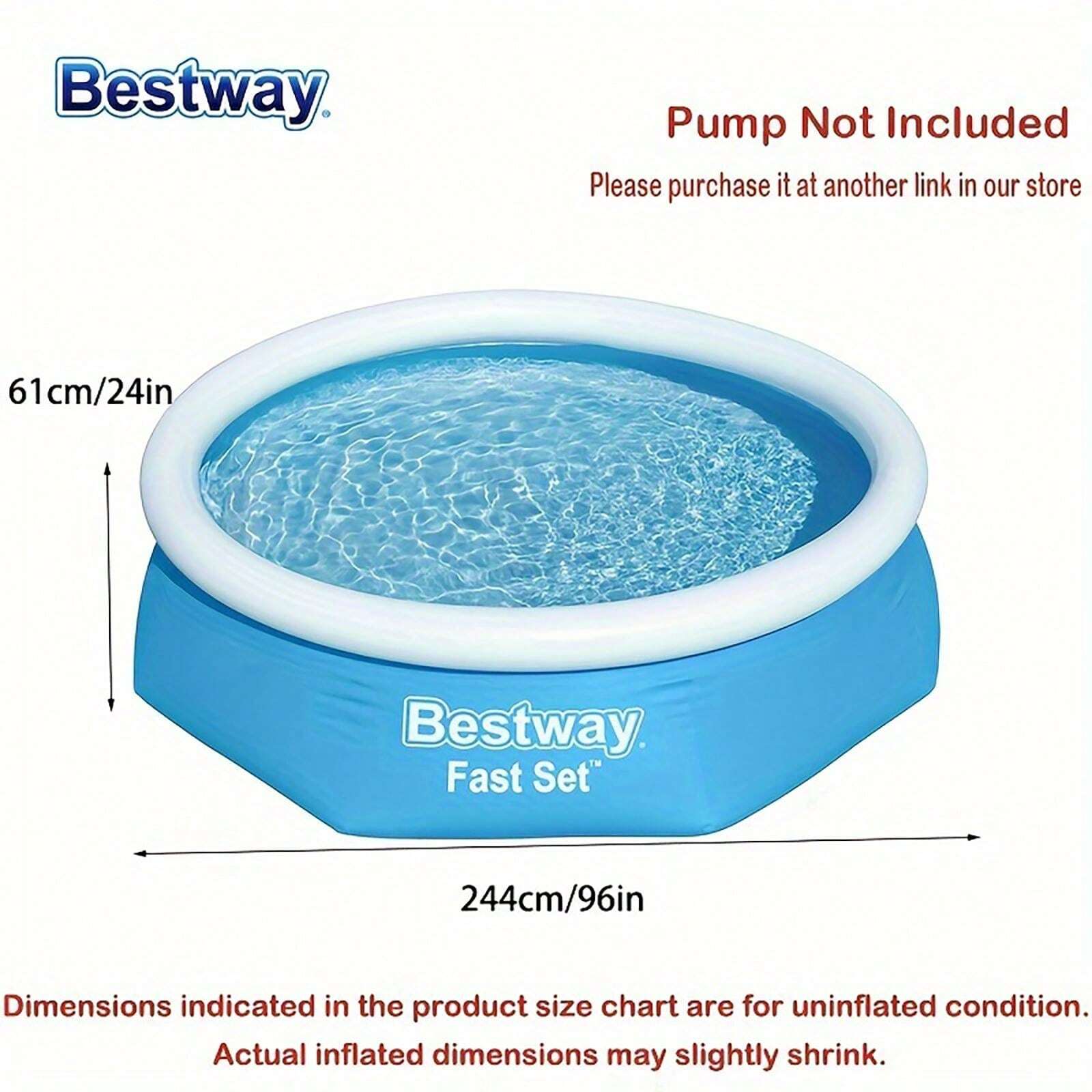 Bestway57448 1PC Outdoor Round Inflatable Above Ground Swimming Pool ...