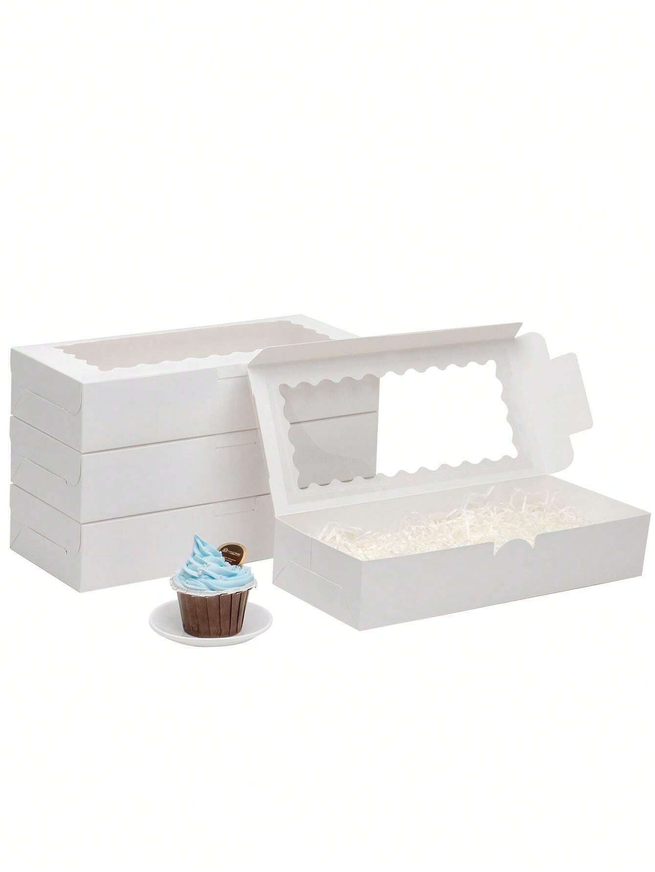 Cajas de pastelería con ventana, 5 piezas/10 piezas para postres de ...