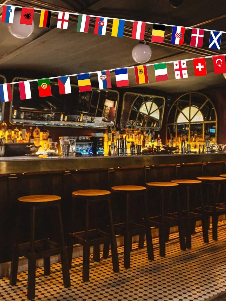 2024 Euro Football Championship Bunting Flags - European Flag Bunting ...