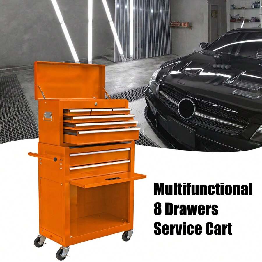 8 Drawers Rolling Tool Chest,Portable Rolling Tool Boxes With Wheels ...
