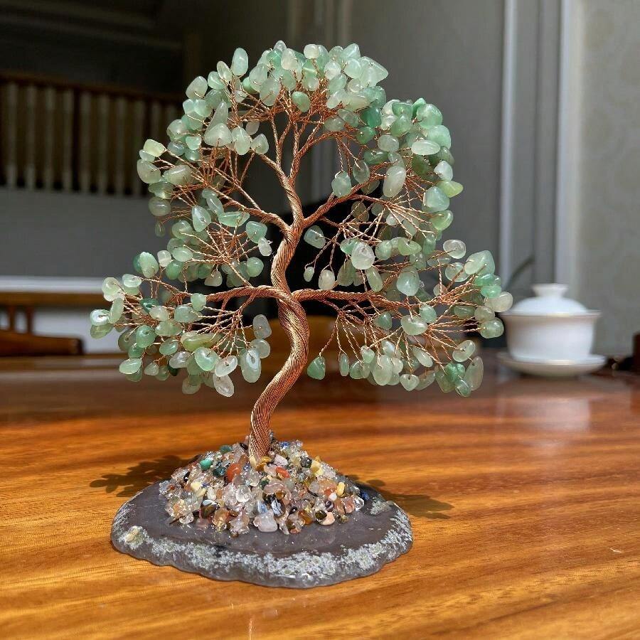 Green Crystal Tree Of Life - Crystal And Gemstone Green Aventurine Used ...