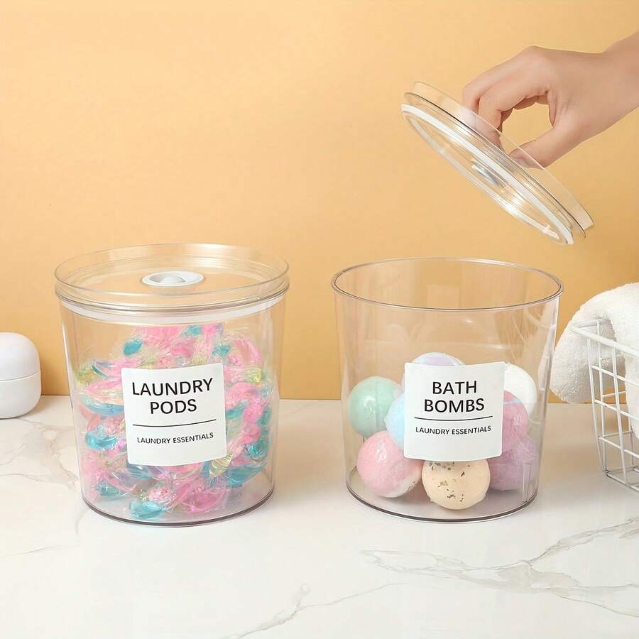 Stackable Laundry Powder Container Holder, Large Acrylic Laundry Room ...