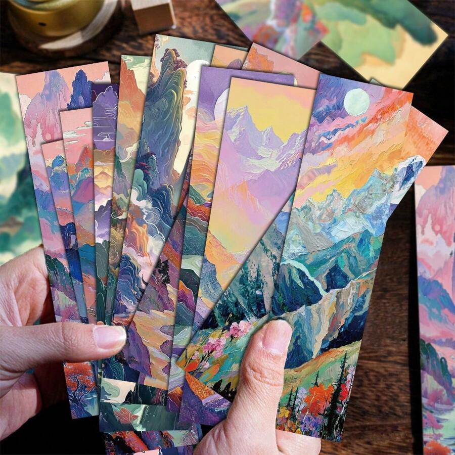 30pcs Dreamy Forest Scenery Graffiti Bookmarks DIY Decoration Cards ...