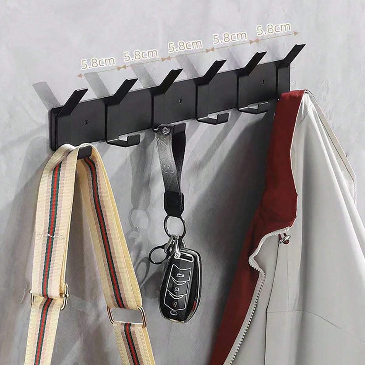 1pack Punch-Free Hooks And Punch-Able Hooks Coat Rack Wall Mounted ...