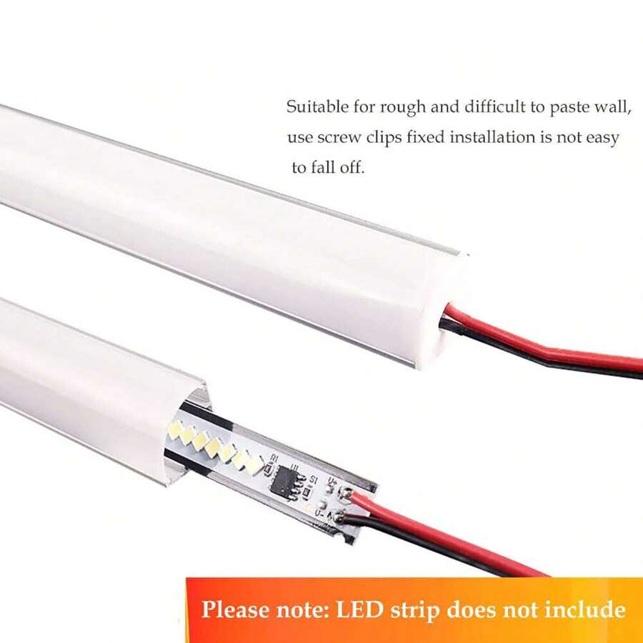 6 Pack LED Aluminium Channel Profile 3.3ft Extrusion Diffuser Strip ...