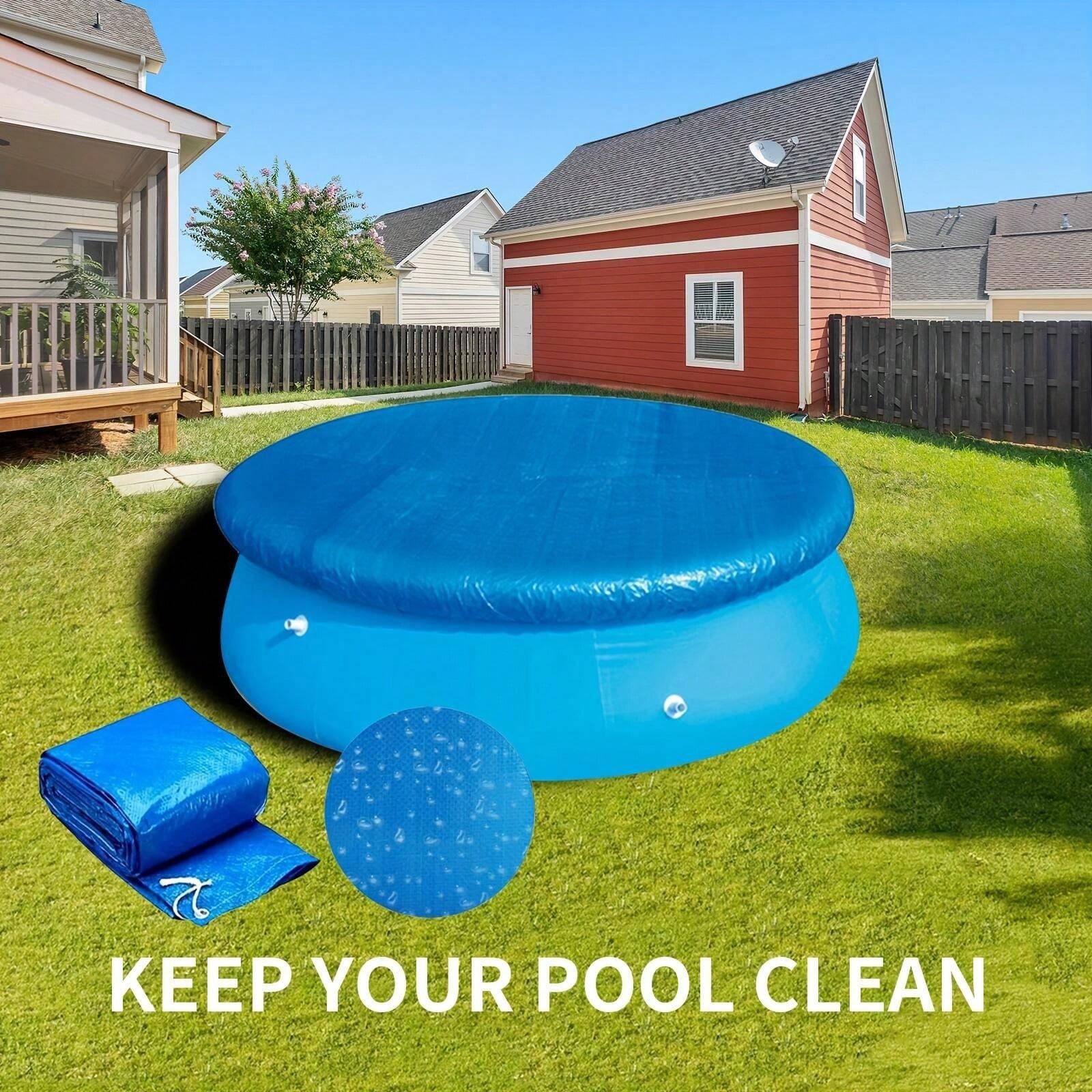 Round Pool Cover For Above Ground Swimming Pools With Drawstring Design ...