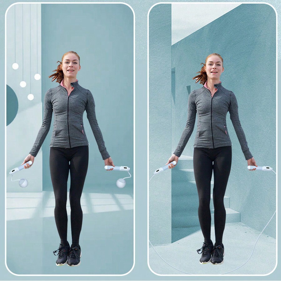 1pc Unisex ABS+TPR Big Ball Jump Rope, Weighted And Smart Counting ...