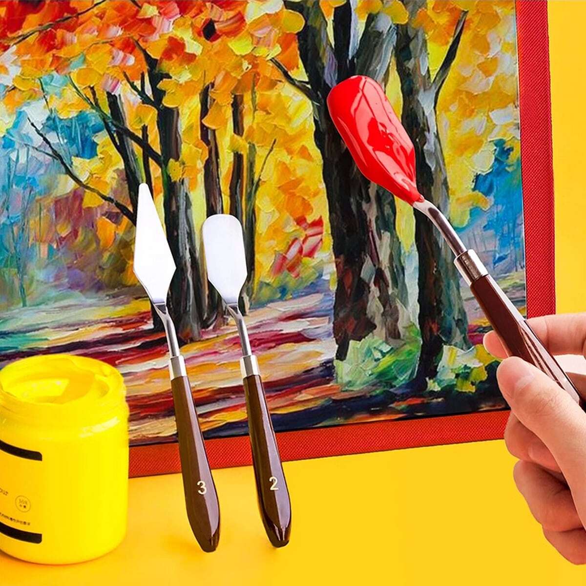 Painting Knife Set For Mixing Colors And Creating Textures, Art Palette ...
