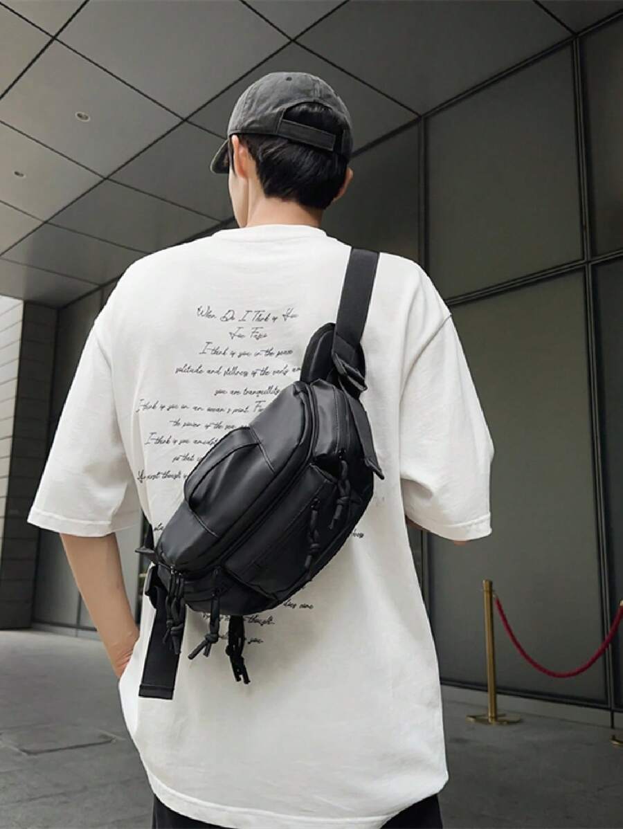 Fashionable And Versatile Multi-Pocket Chest Bag, Sporty Shoulder Bag ...