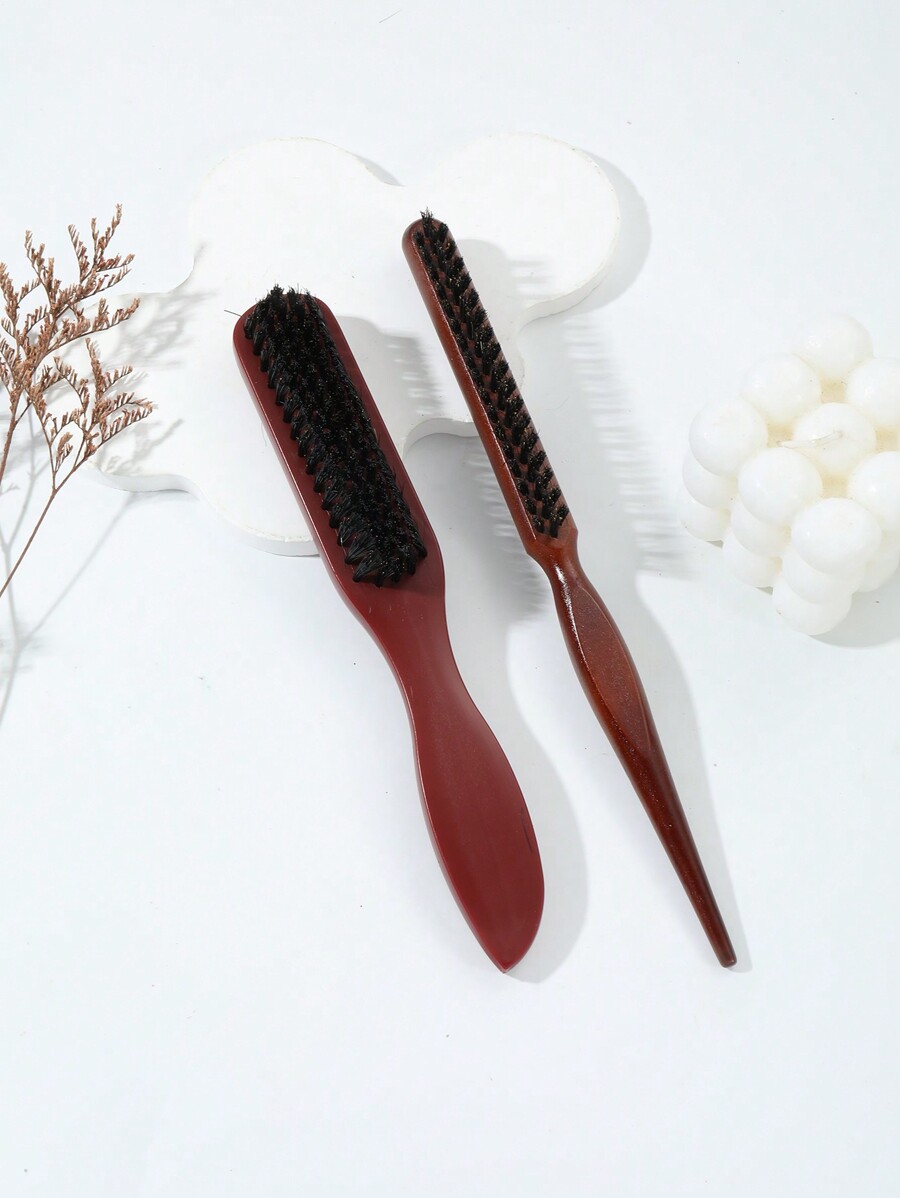 Bristle Slick Back Teasing Hair Brush Set,2pcs Rat Tail Pick For Hair ...