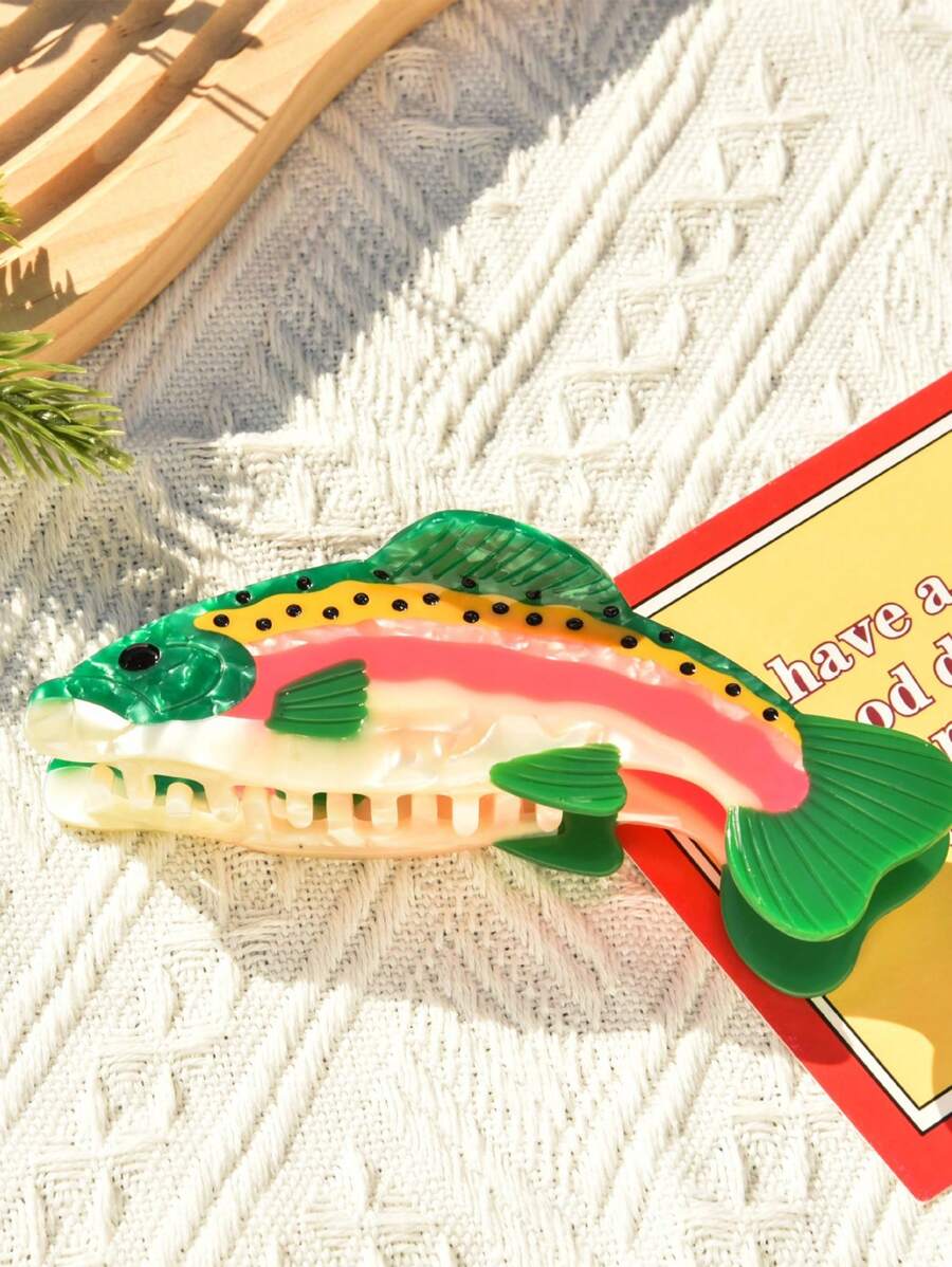 1pc Personalized Fashion Hair Claw Hair, New Ocean Series Acetic Acid ...