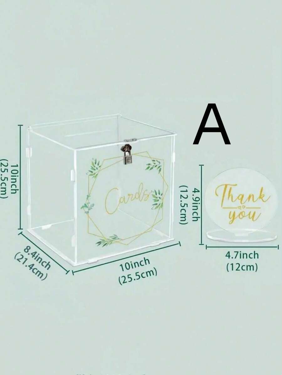 Acrylic Collection Box For Weddings And Parties, Transparent Lockable ...