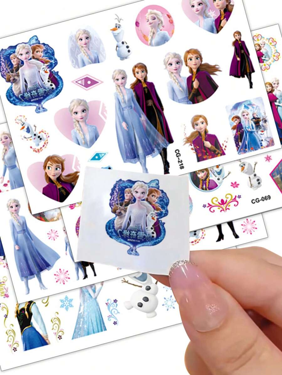Disney 1/2Pcs Cartoon Frozen Elsa Tattoo Stickers Waterproof Princess ...