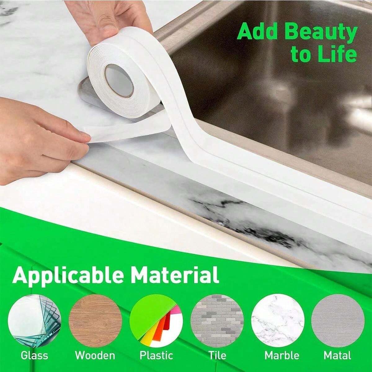 2-Pack - Household Caulk Tape - 2 Rolls 1.5 Inches X 10.5 Feet ...