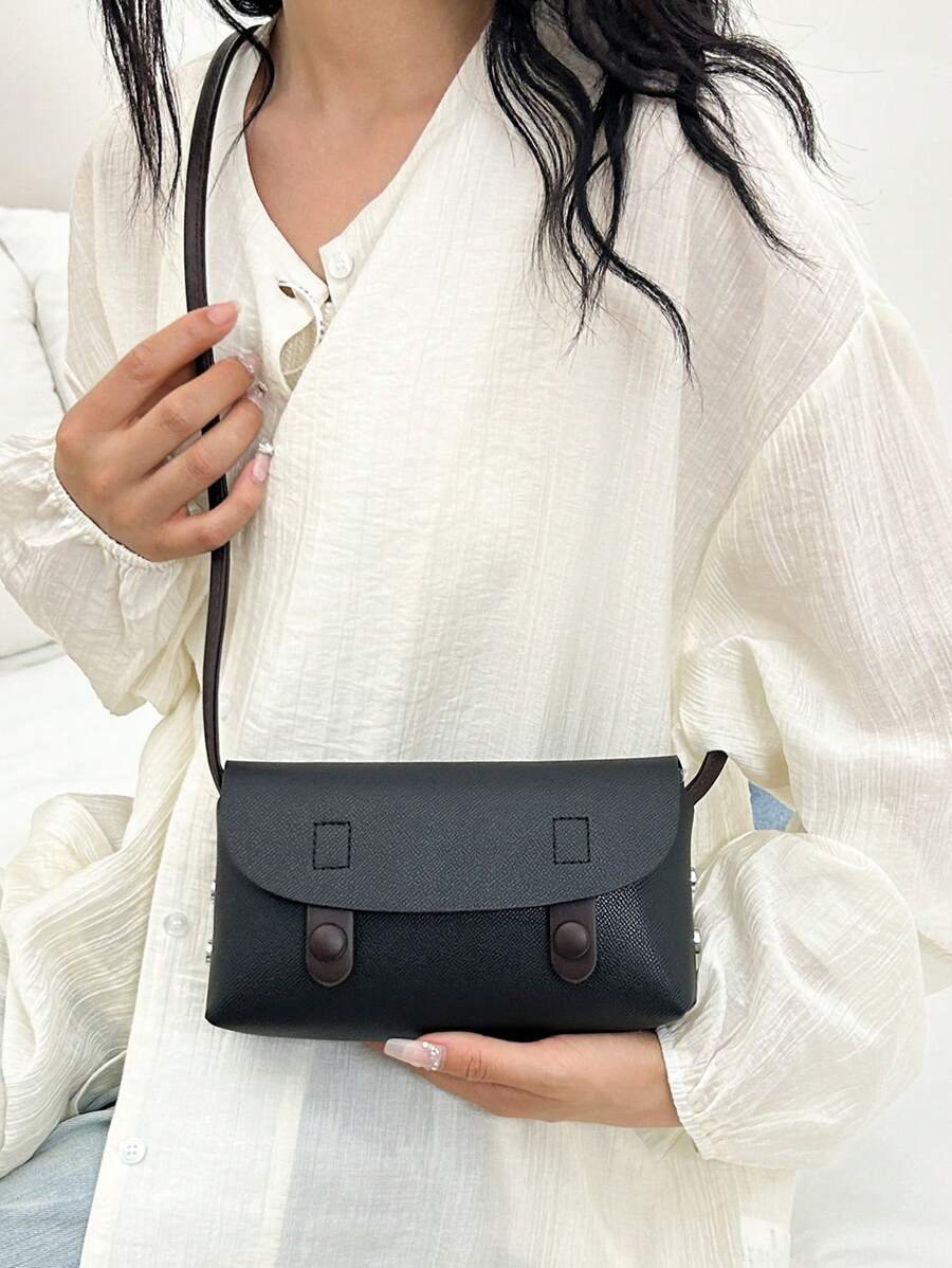 New Stylish And Personalized Vintage Small Square Shoulder Bag, Simple ...