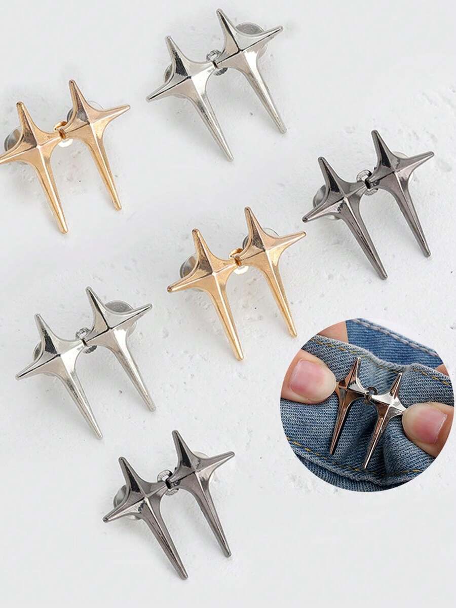 4 Sets Of Adjustable Waistband Tighteners Including Buckle Buttons For ...