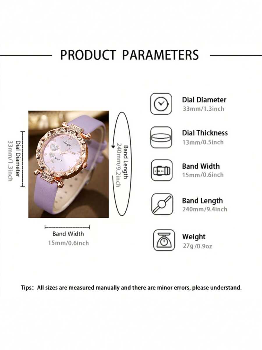 A Simple, Stylish And Elegant Quartz Watch And Jewelry Set Designed For ...