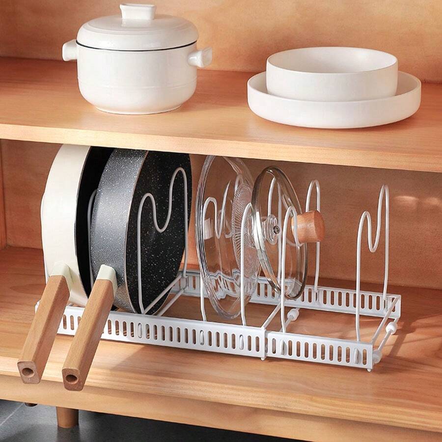 Adjustable Kitchen Organizer Rack For Cabinet, Pan & Kitchenware ...