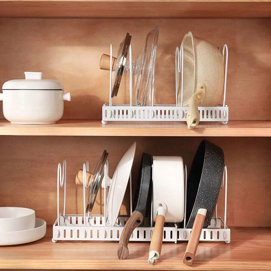 Adjustable Kitchen Organizer Rack For Cabinet, Pan & Kitchenware ...