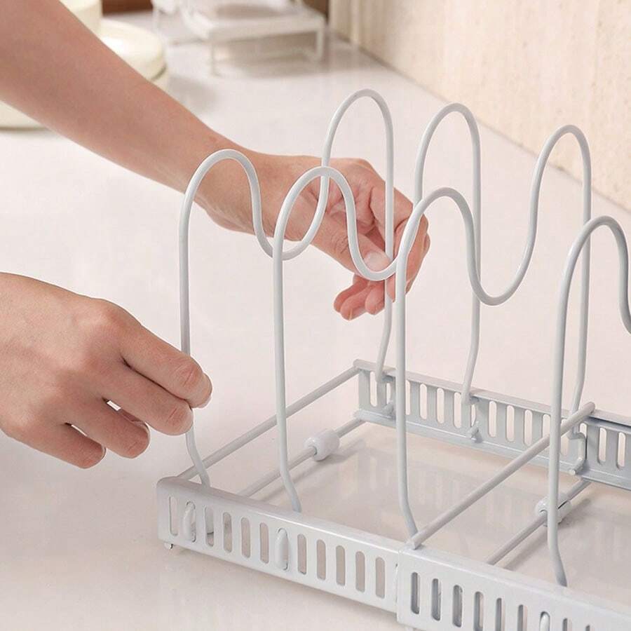 Adjustable Kitchen Organizer Rack For Cabinet, Pan & Kitchenware ...