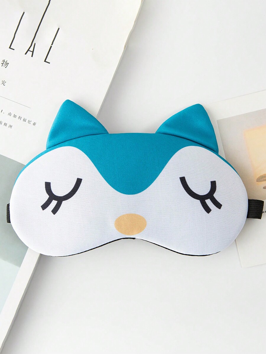 1pc Soft And Comfortable Fox Shaped Cartoon Eye Mask For Children ...