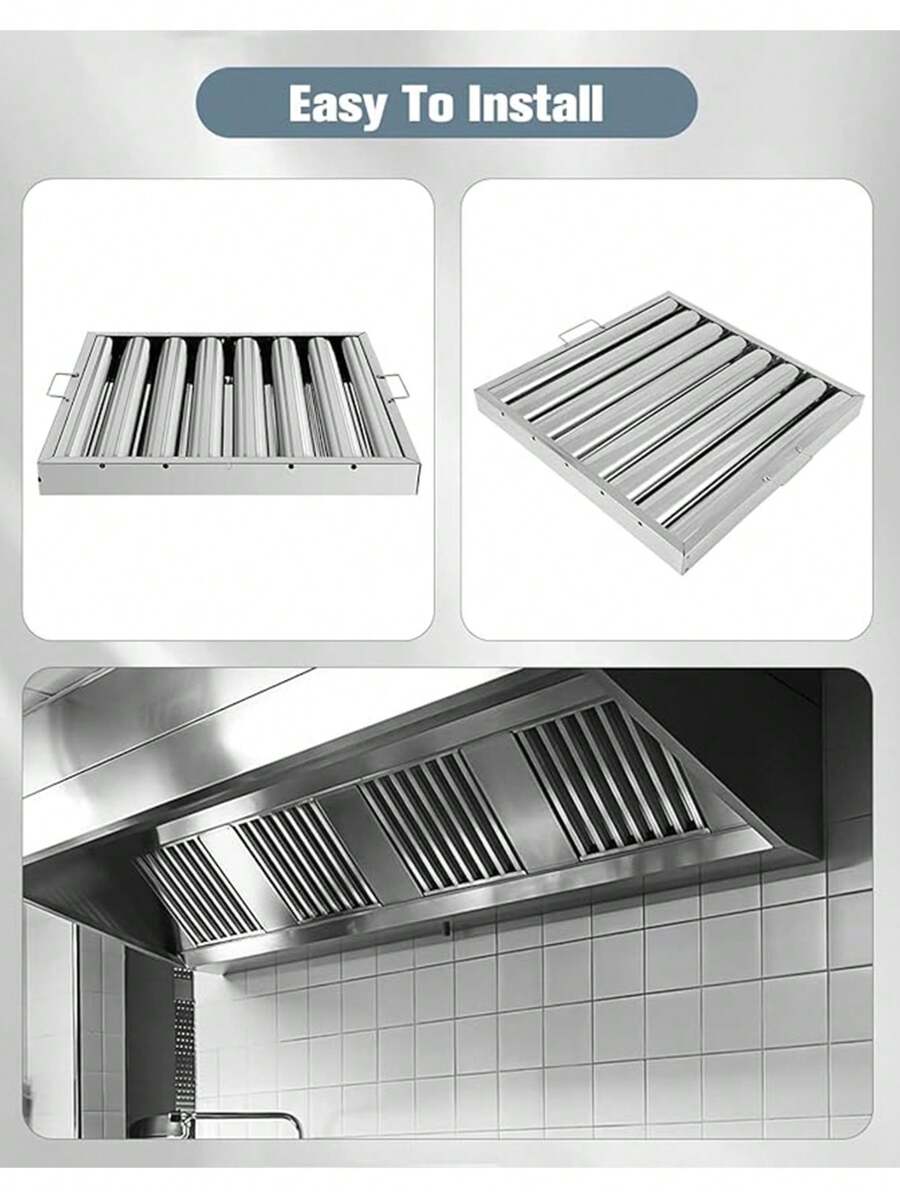 Hood Filters 430 Stainless Steel 19.5W X 19.5H Inch, 7 Grooves ...