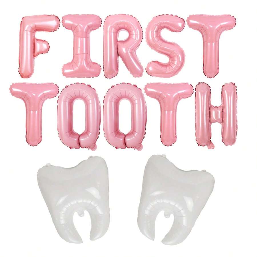 12Pcs First Tooth 1st Birthday Party Decorations - Birthday Supplies ...