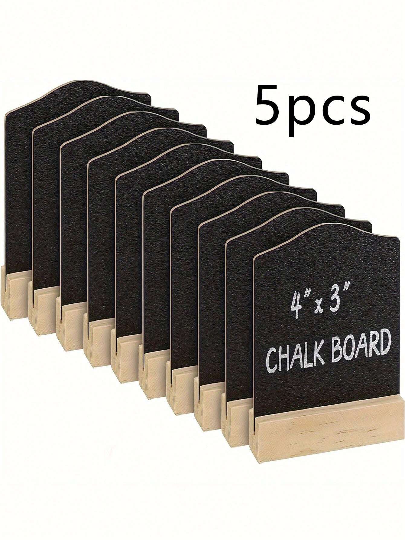 5 piezas de letreros de pizarra mini de madera, letreros de tablero de ...