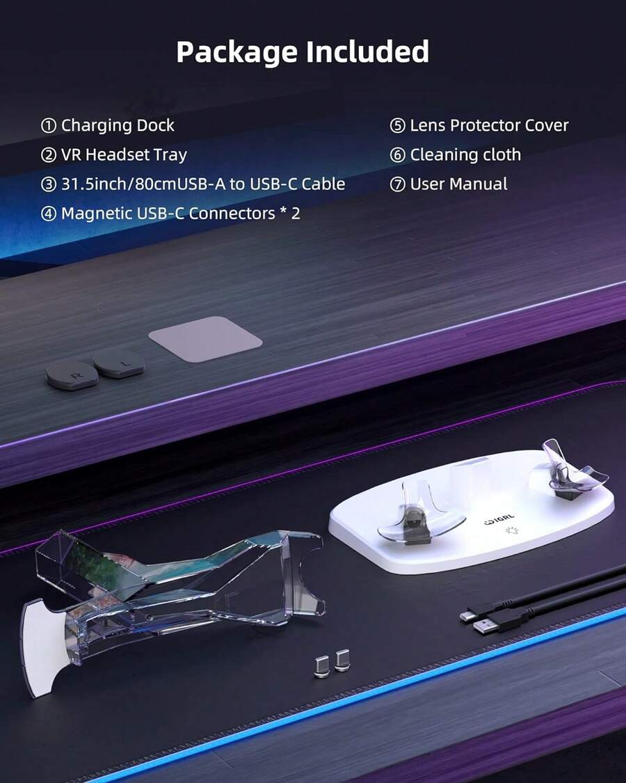 Charging Station For PSVR2, PS VR2 Controller Fast Charger Dock With ...