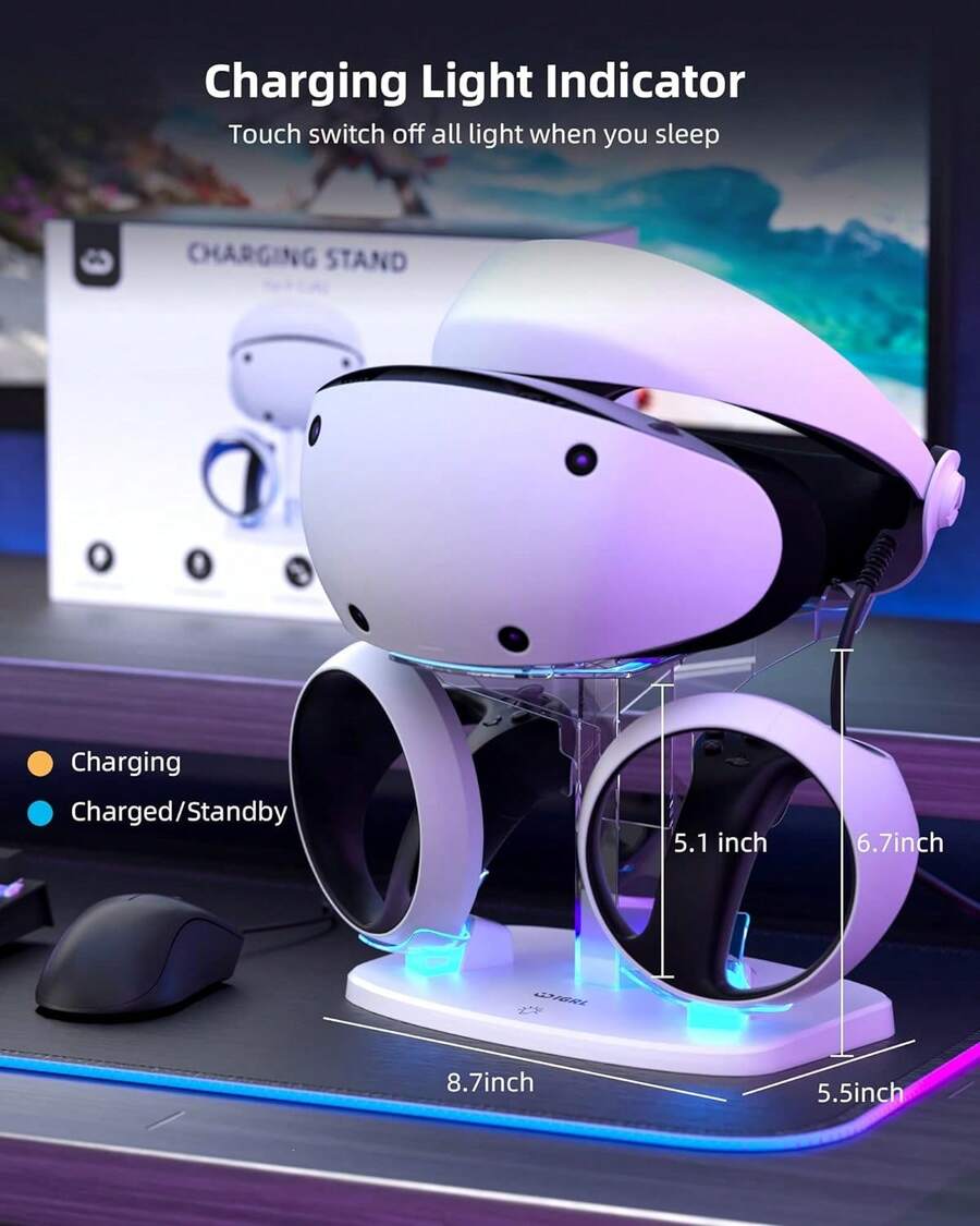 Charging Station For PSVR2, PS VR2 Controller Fast Charger Dock With ...