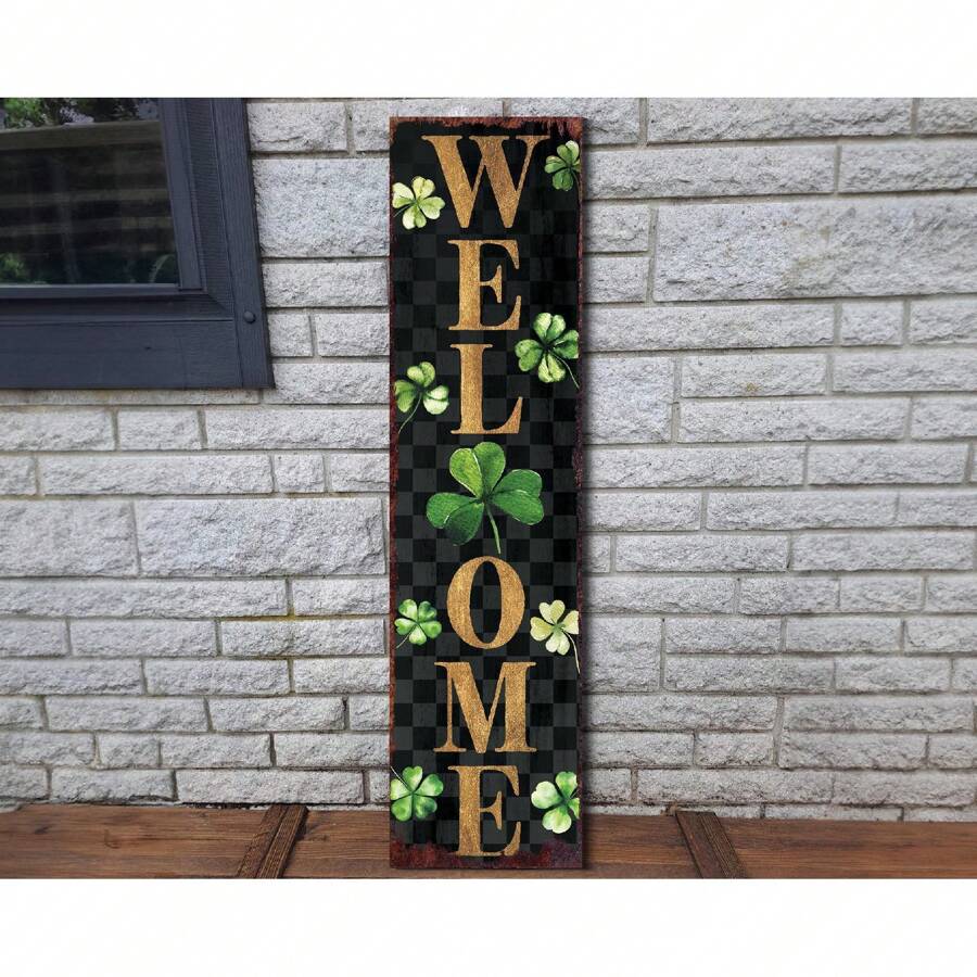 36in Modern Farmhouse Entryway St. Patrick's Day Welcome Sign For Front ...