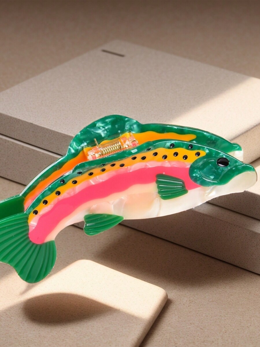 1pc Personalized Fashion Hair Claw Hair, New Ocean Series Acetic Acid ...