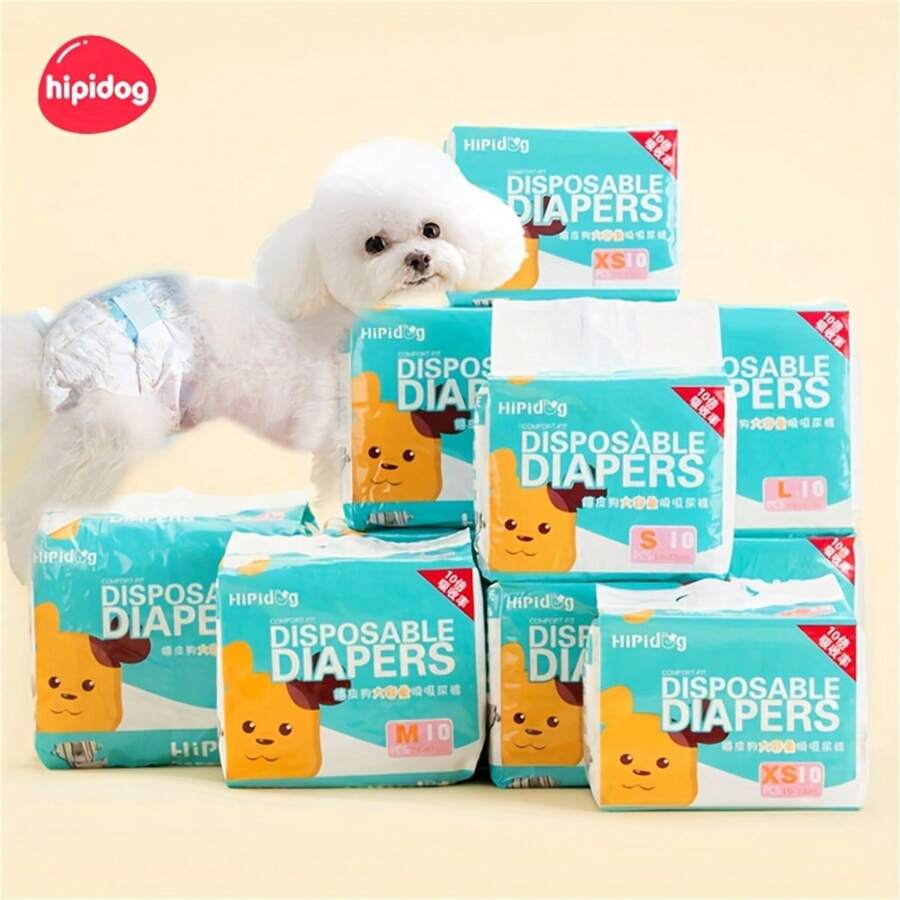 Hipidog Disposable Diapers For Dogs - Leakproof And Absorbent Female ...