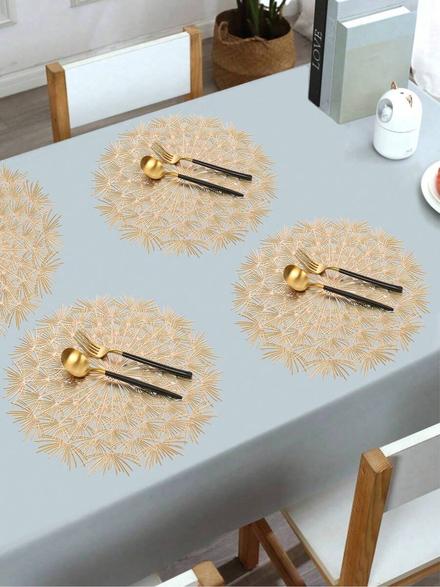 1-4pcs Simple PVC Dining Mats, Waterproof, Easy To Clean, Wipeable, Non ...