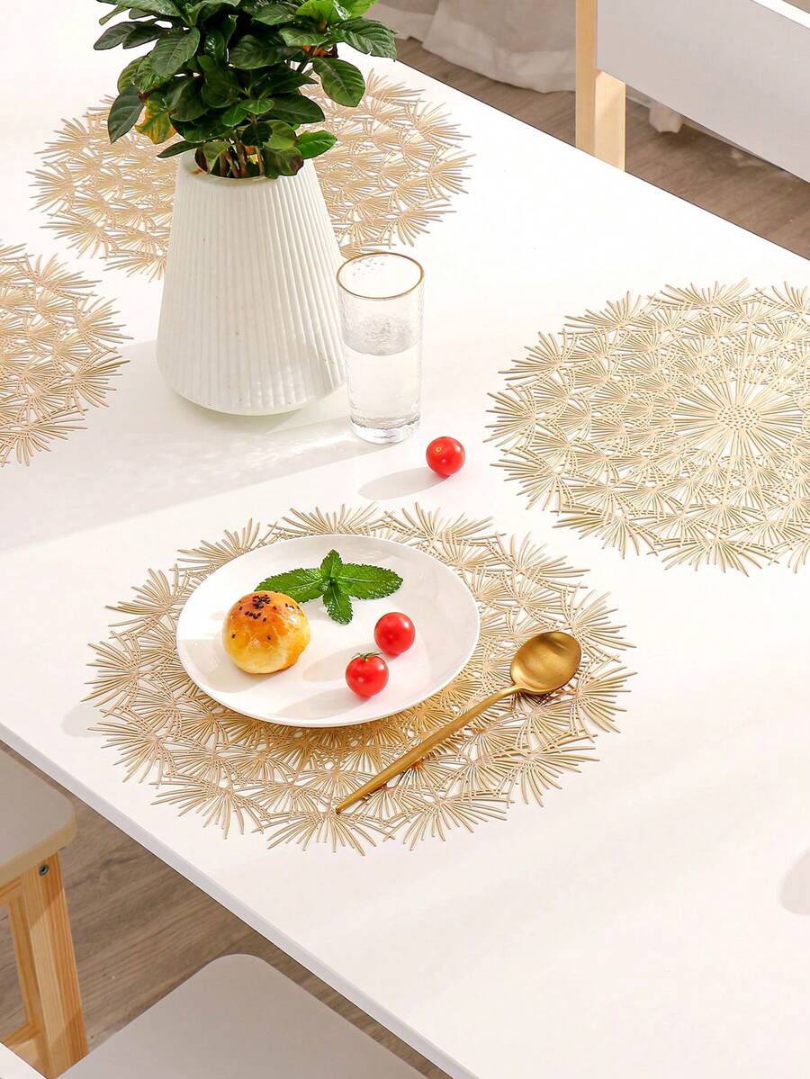 1-4pcs Simple PVC Dining Mats, Waterproof, Easy To Clean, Wipeable, Non ...