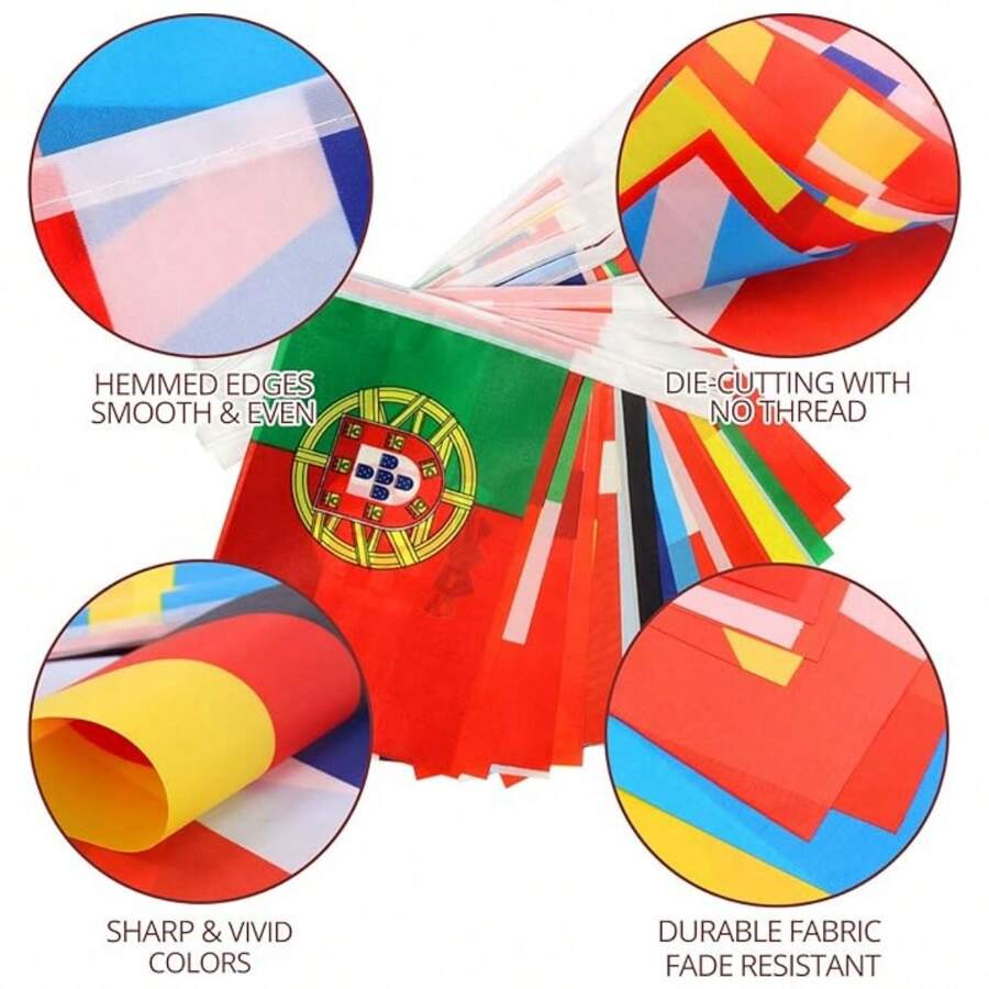 2024 European Football Match String Pennant Banner Flag, 24 European ... 2024 European Football Match String Pennant Banner Flag, 24 European ...